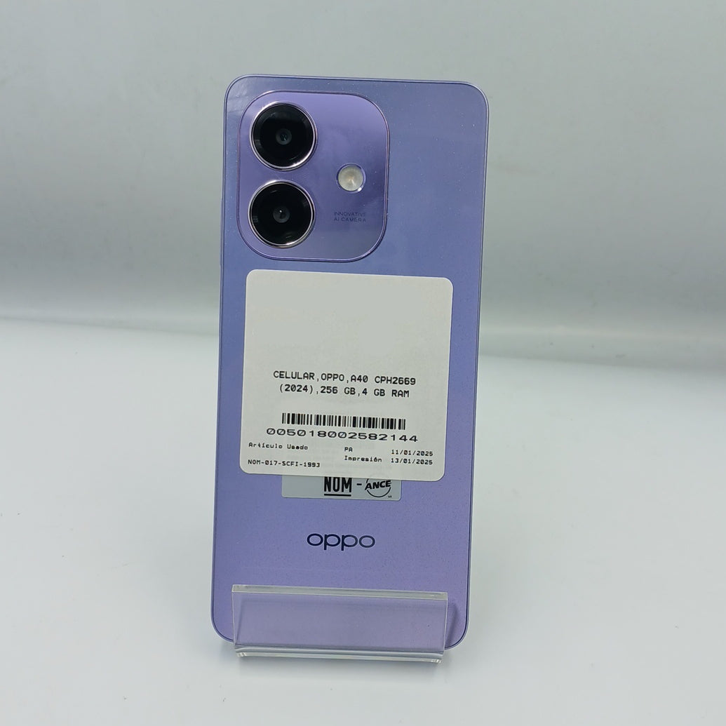 CELULAR OPPO A40 CPH2669 (2024) 256 GB 4 GB RAM (SEMINUEVO) – Tienda Dondé