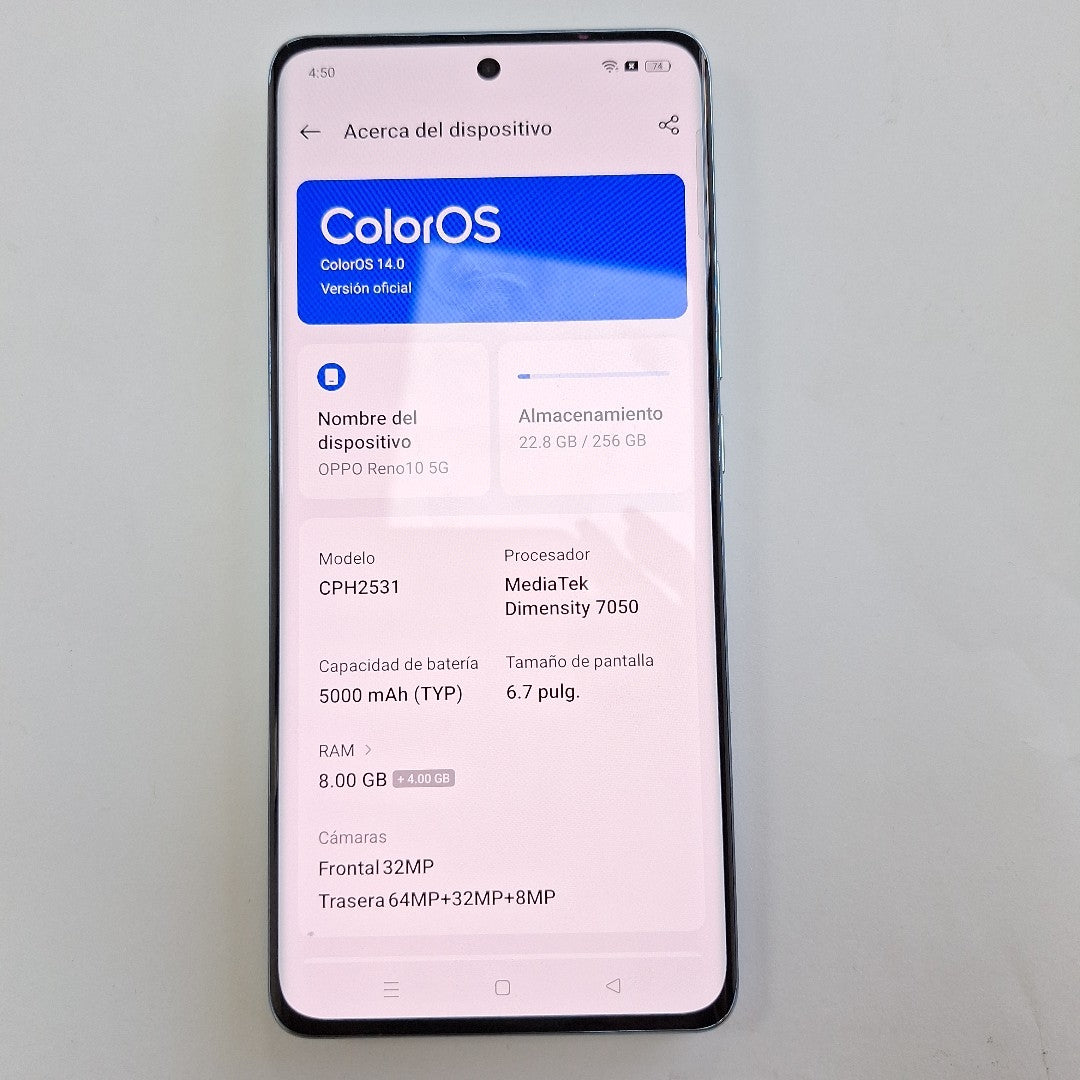CELULAR OPPO RENO10 5G CPH2531 (2023) 256 GB 8 GB RAM (SEMINUEVO ...
