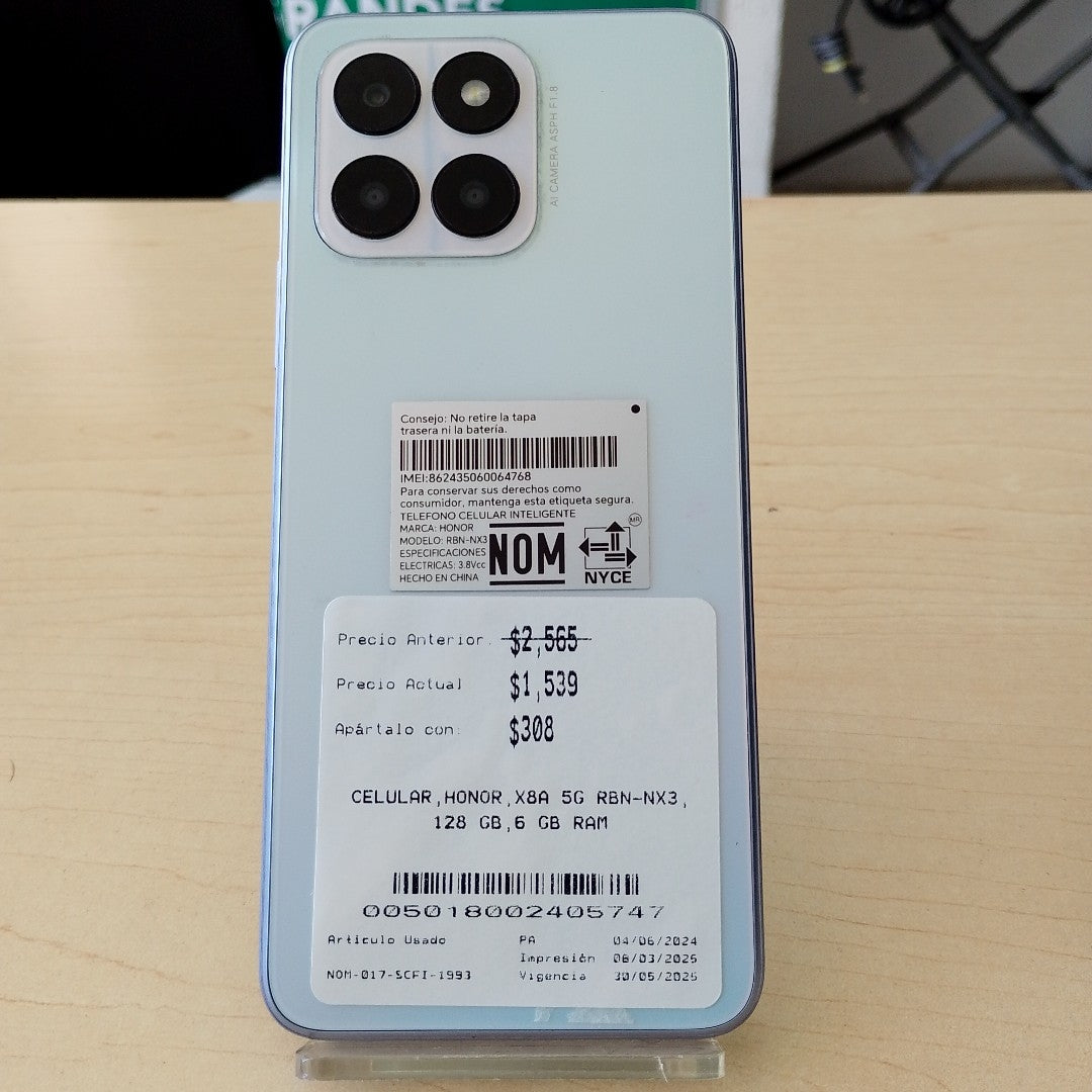 CELULAR HONOR X8A 5G RBN-NX3 128 GB 6 GB RAM (SEMINUEVO) – Tienda Dondé