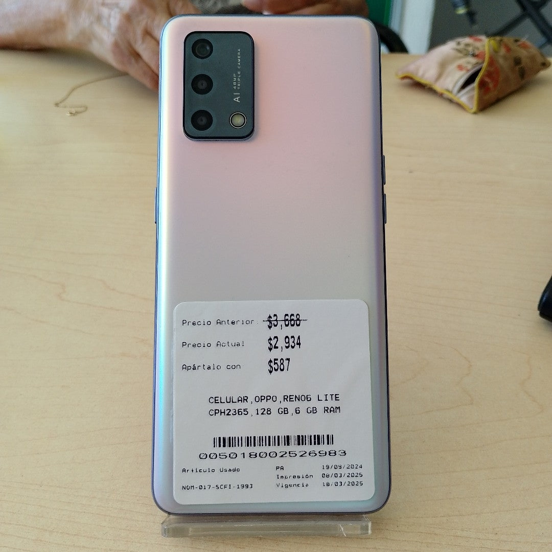 CELULAR OPPO RENO6 LITE CPH2365 128 GB 6 GB RAM (SEMINUEVO) – Tienda Dondé