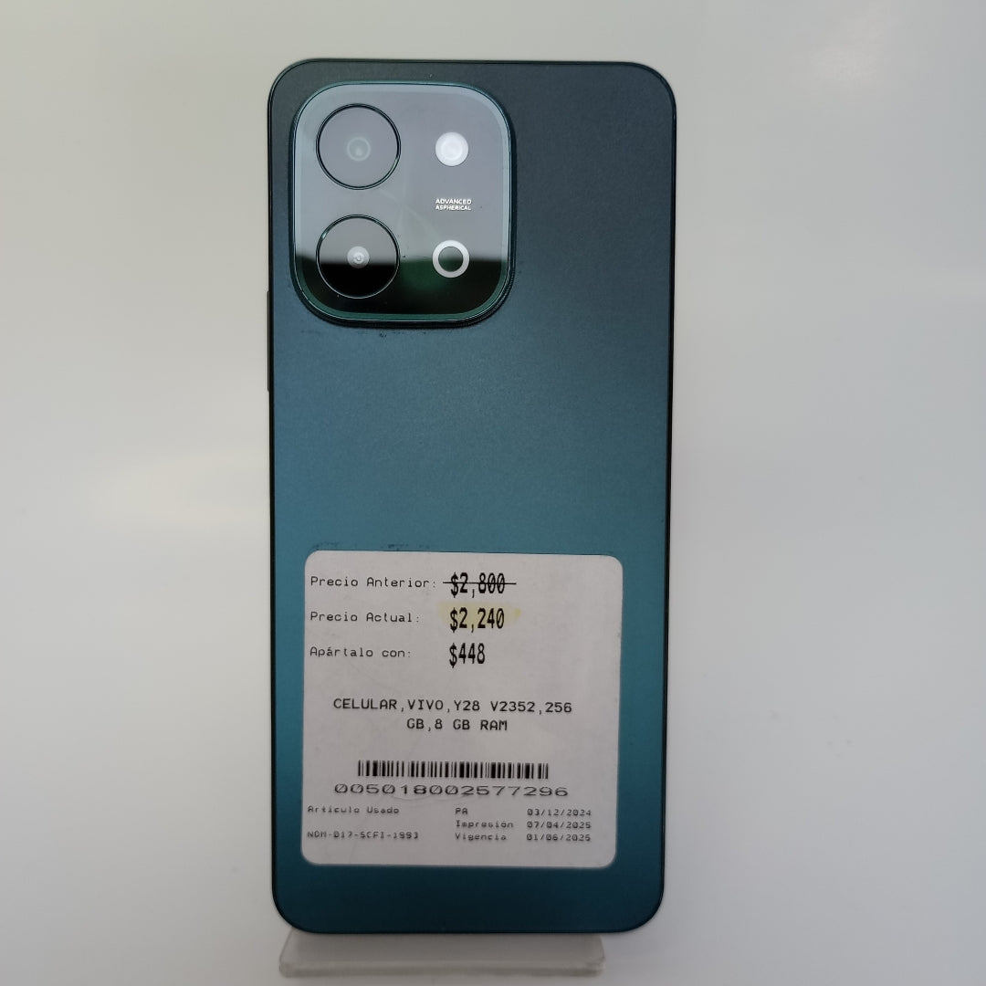 CELULAR VIVO Y28 V2352 256 GB 8 GB RAM (SEMINUEVO) – Tienda Dondé