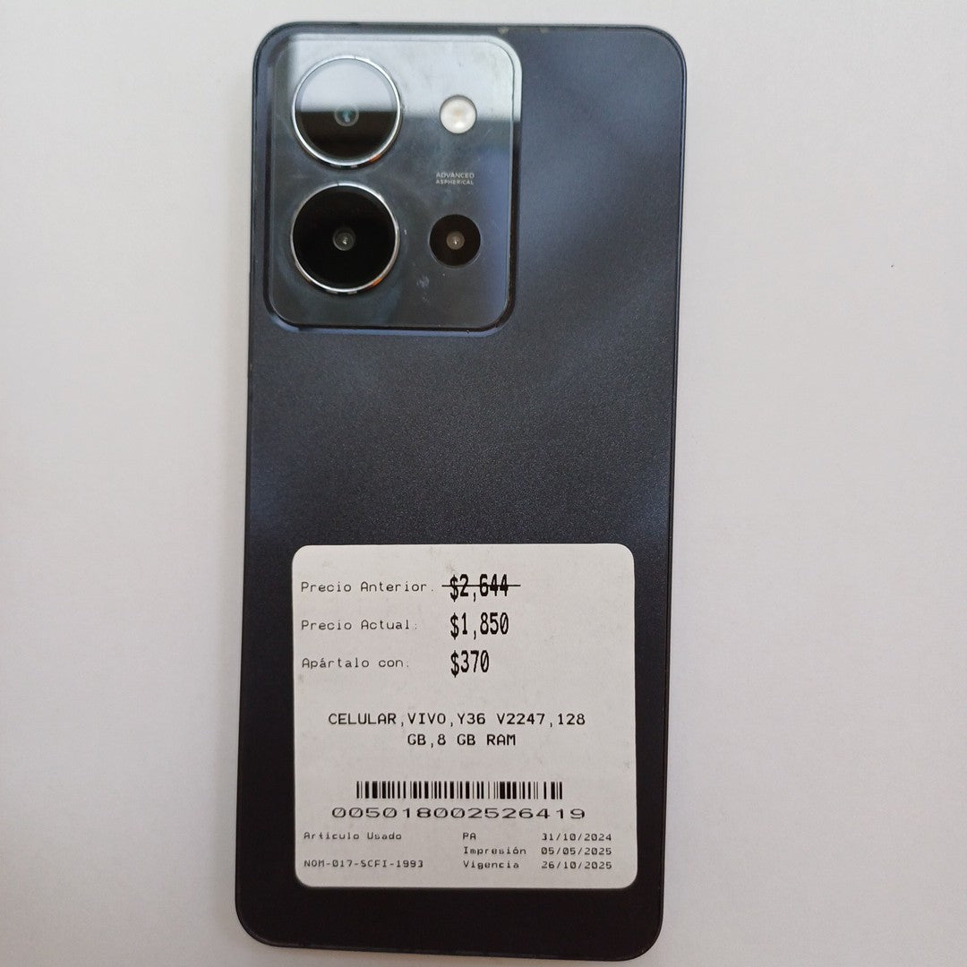 CELULAR VIVO Y36 V2247 128 GB 8 GB RAM (SEMINUEVO) – Tienda Dondé