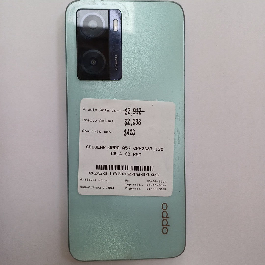 CELULAR OPPO A57 CPH2387 128 GB 4 GB RAM (SEMINUEVO) – Tienda Dondé