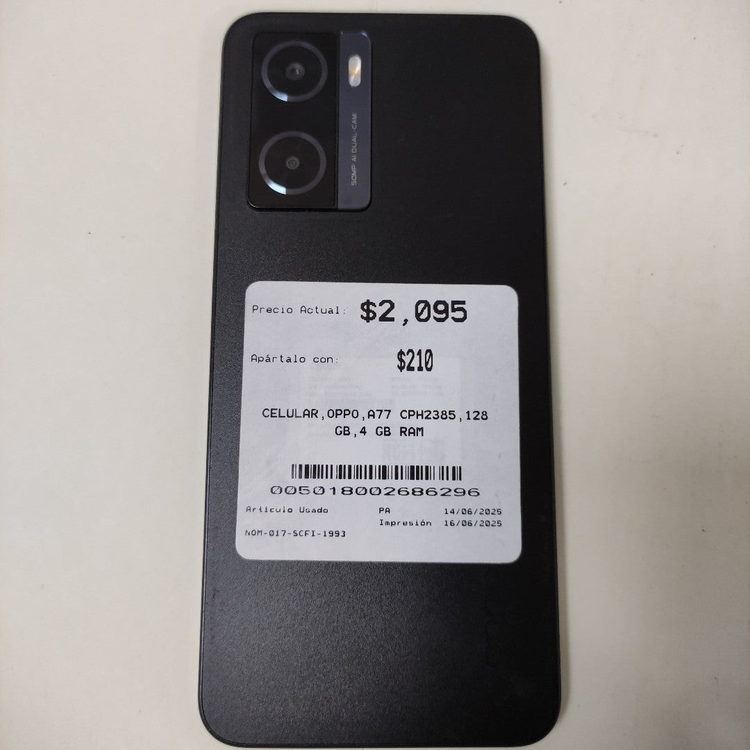 CELULAR OPPO A77 CPH2385 128 GB 4 GB RAM (SEMINUEVO) – Tienda Dondé