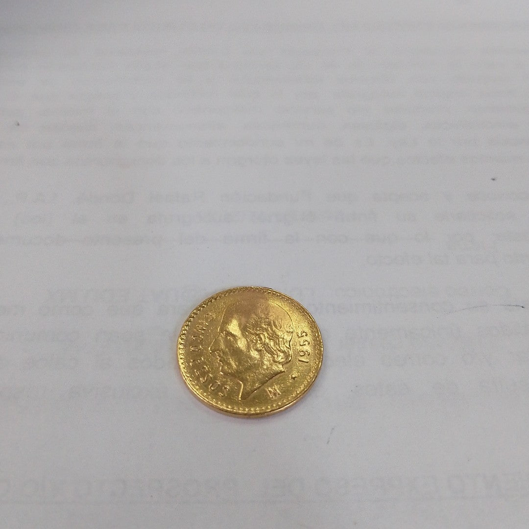 K1 4.16 GRMS 21 K IDENTIFICACIÓN MONEDA NOMINATIVA. MONEDAS PESOS 5 PE ...