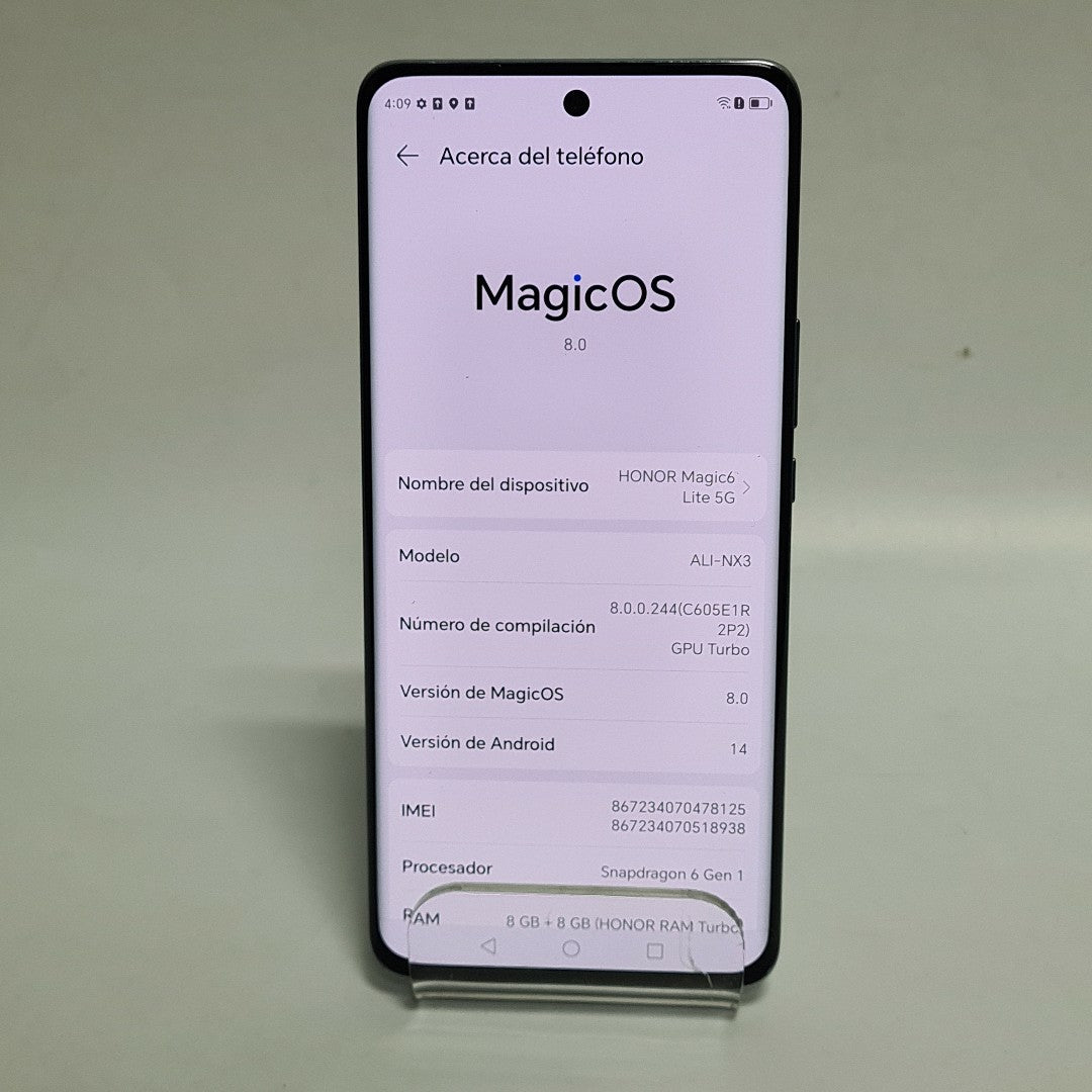CELULAR HONOR MAGIC6 LITE 5G ALI-NX3 (2023) 256 GB 8 GB RAM (SEMINUEVO ...